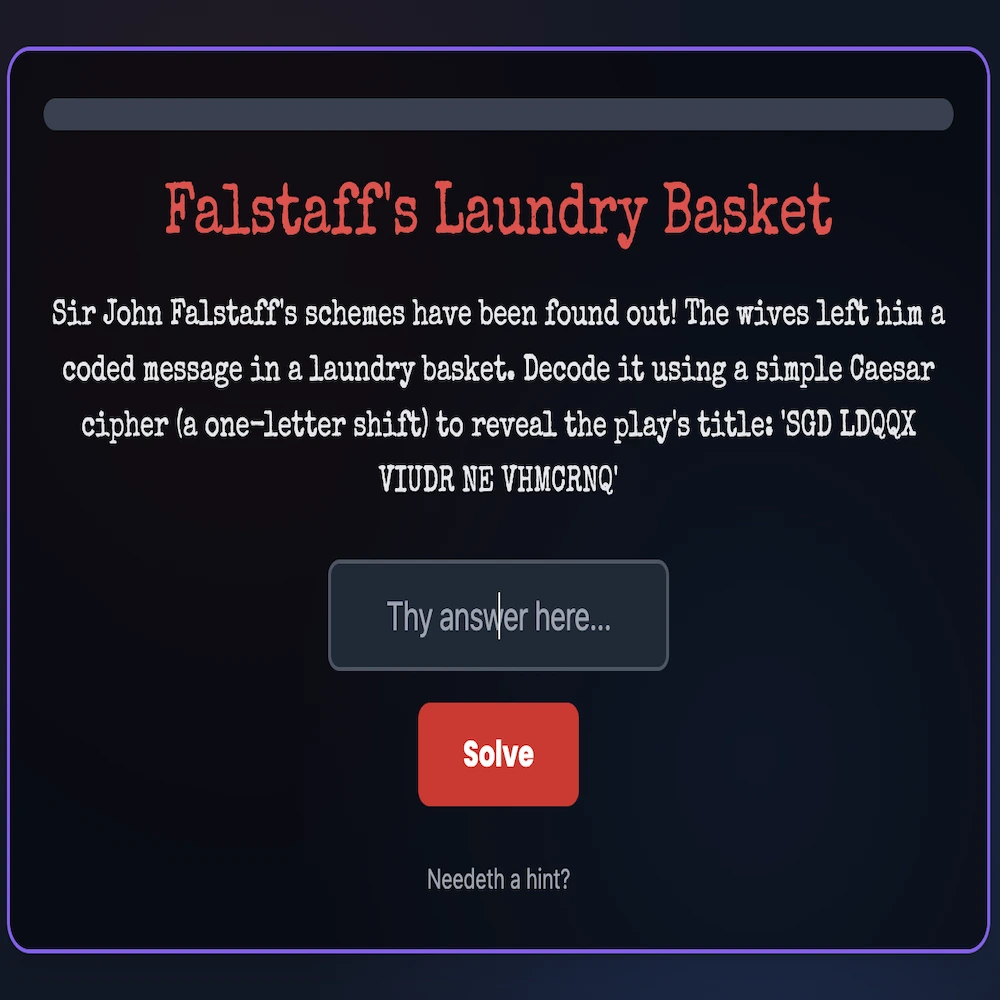 Shakespeare Escape Room | Drama Puzzles