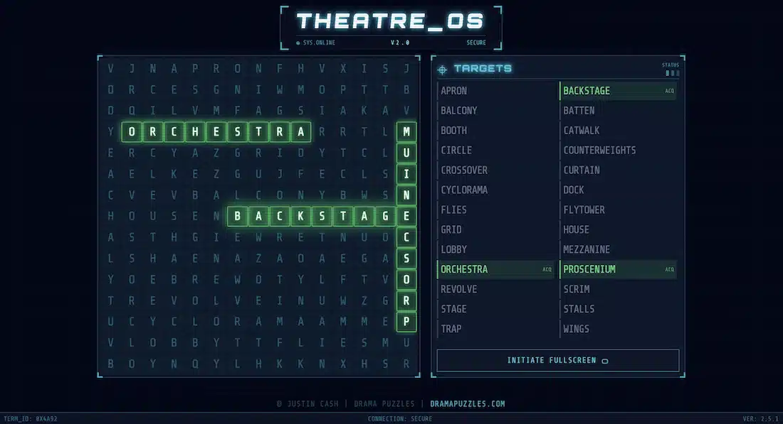 1 Dynamic Theatre Word Search Puzzle
